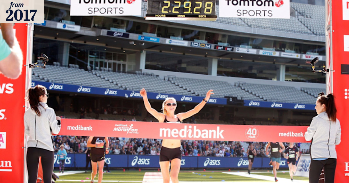 Celia Sullohern blitzes field in the Melbourne Marathon