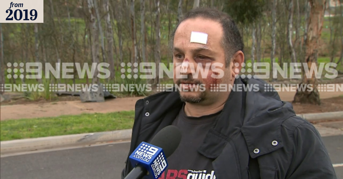 Security guard beaten unconscious after stopping to check on car crash