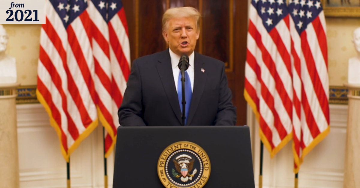 US President Donald Trump farewell address