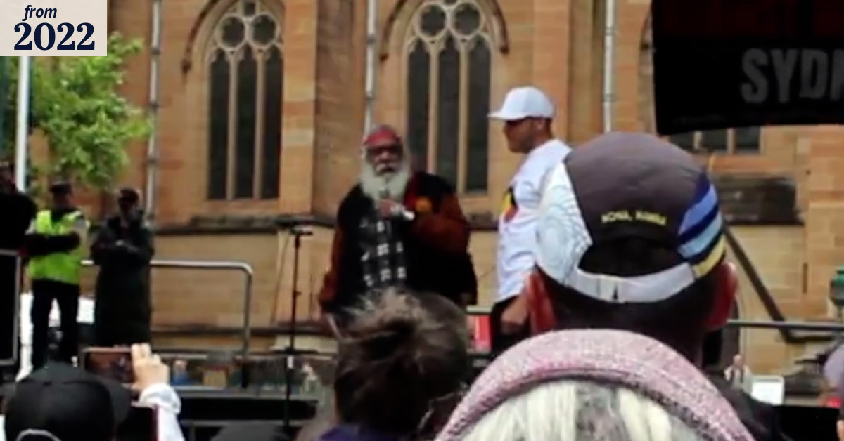 Uncle Max Harrison at the Millions March on 27 November 2021