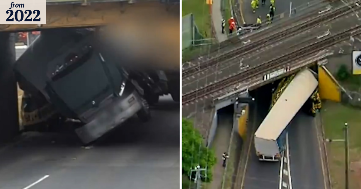 Truck crashes into bridge in Brisbane