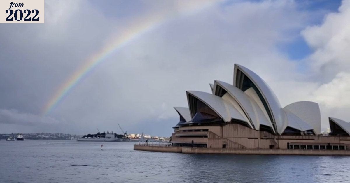 Rainbow over Sydney Opera House