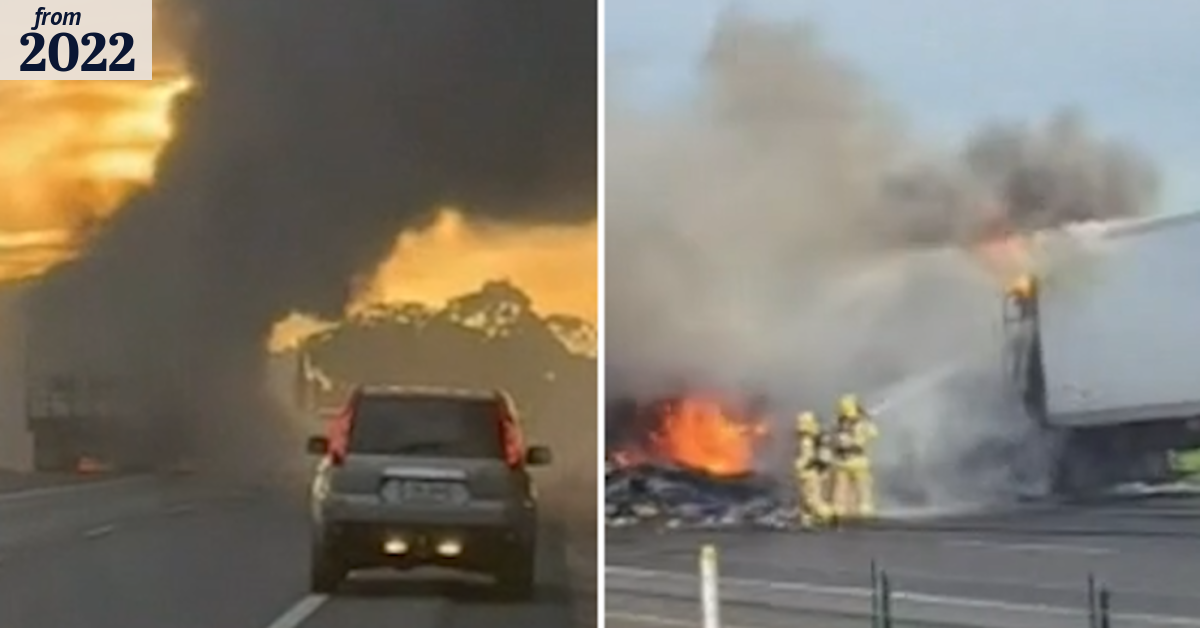 Truck driver saves prime mover from fire