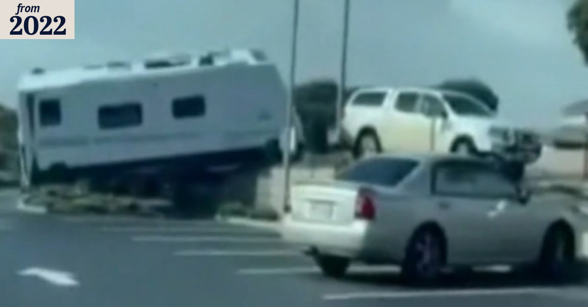Awkward ordeal for caravan driver