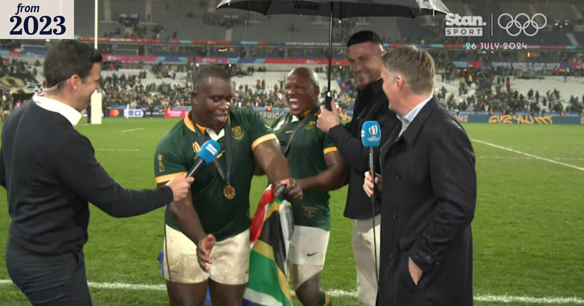 Springboks star breaks out dance moves