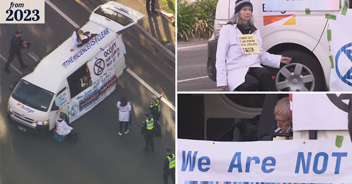 Activists block exit ramp on busy Melbourne freeway