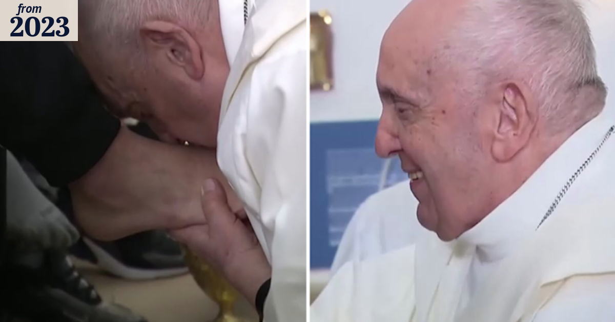 Pope Francis performs Holy Thursday ritual after recovering from bronchitis