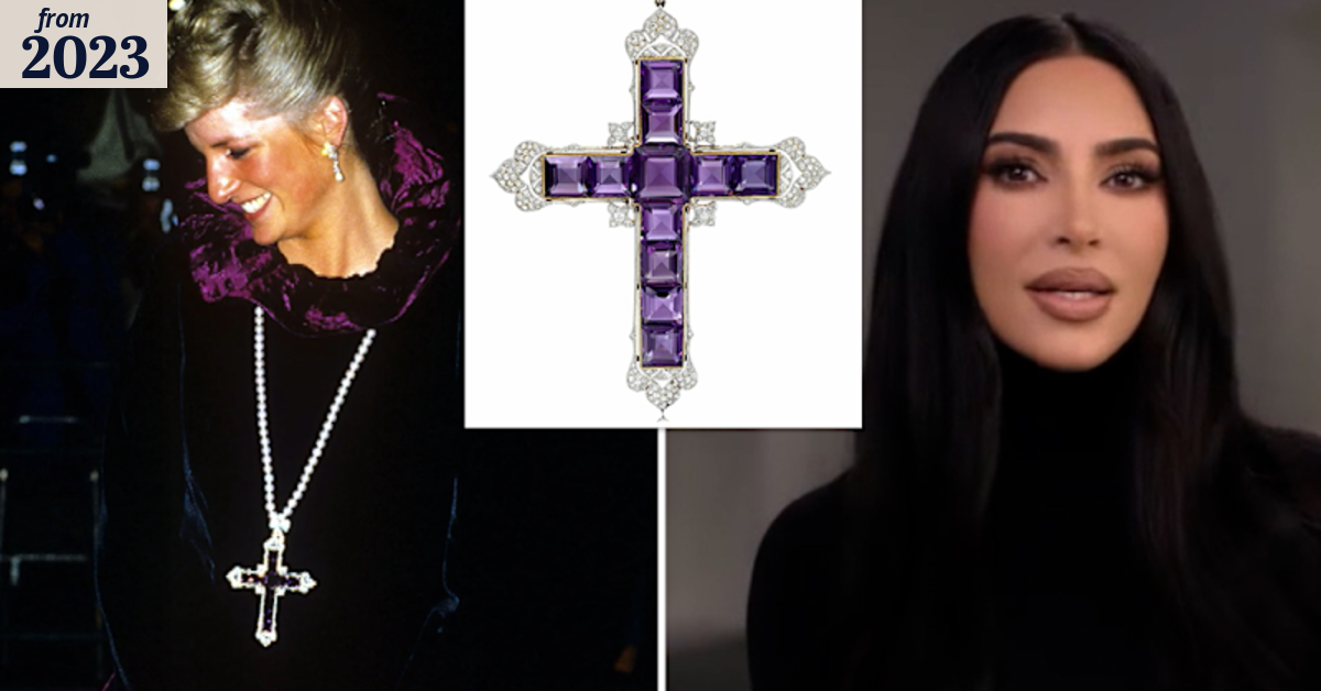 Kim Kardashian snaps up Princess Diana's jewelled cross at auction