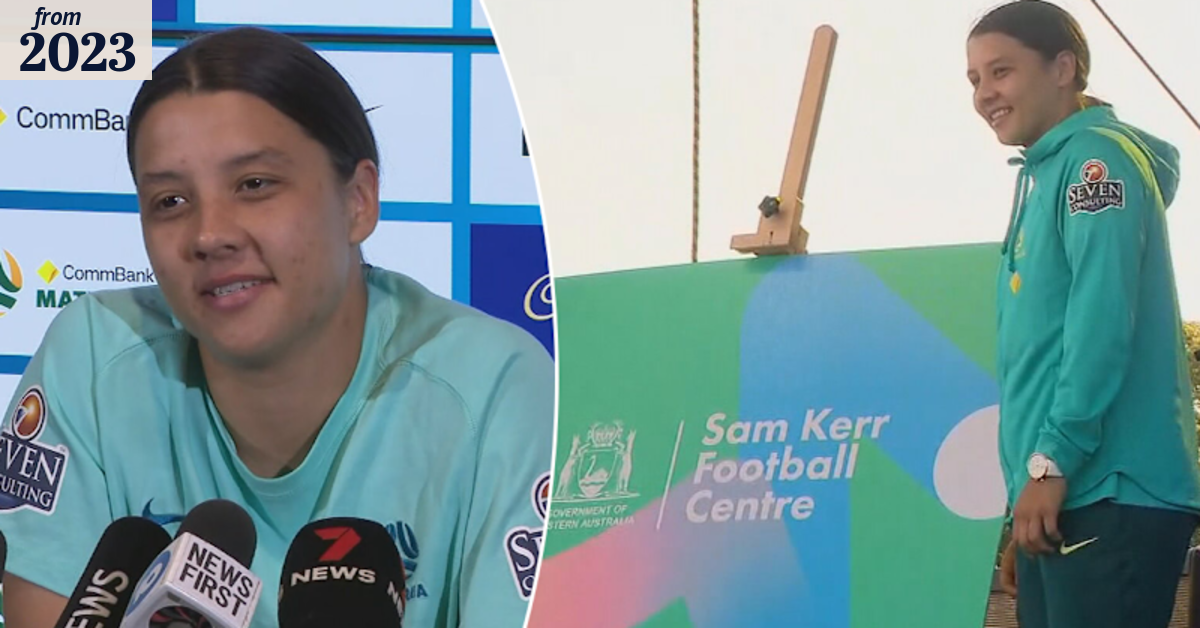 Matildas captain Sam Kerr in Perth ahead of blockbuster Olympics qualifier