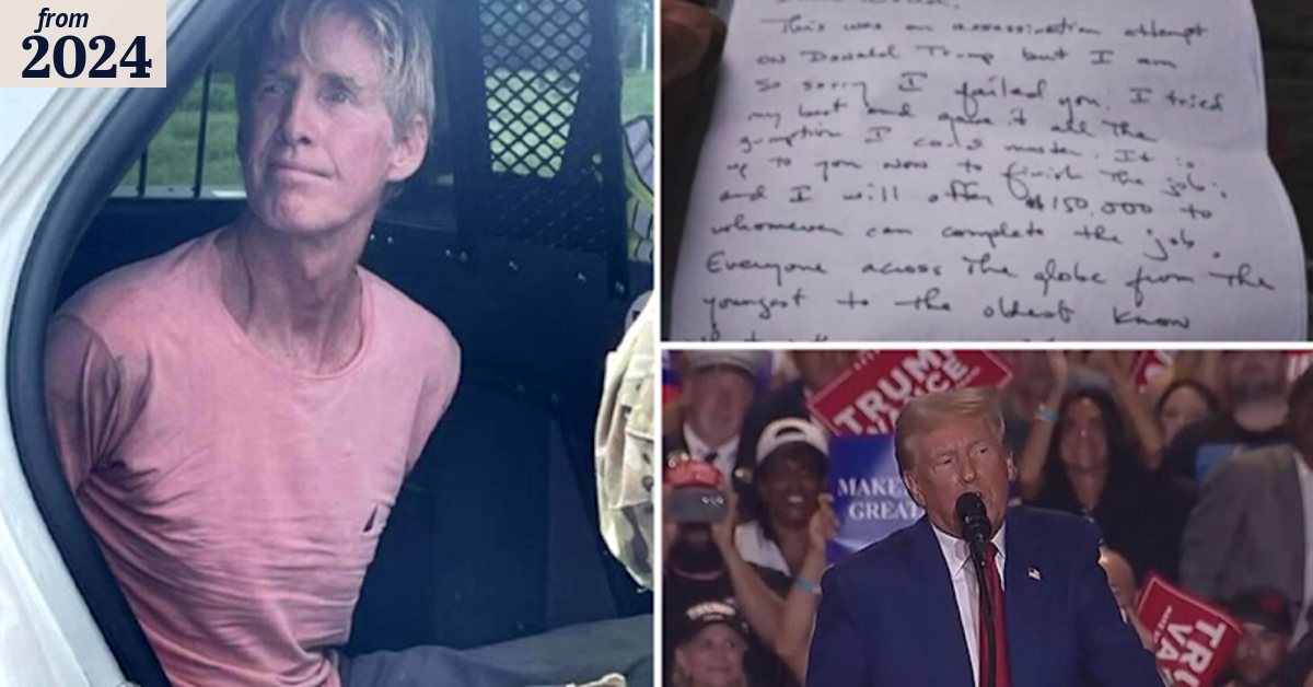 Hand-written letter emerges following second attempted assassination of ...