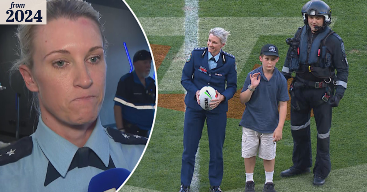 Heroic police officer makes dramatic NRL appearance