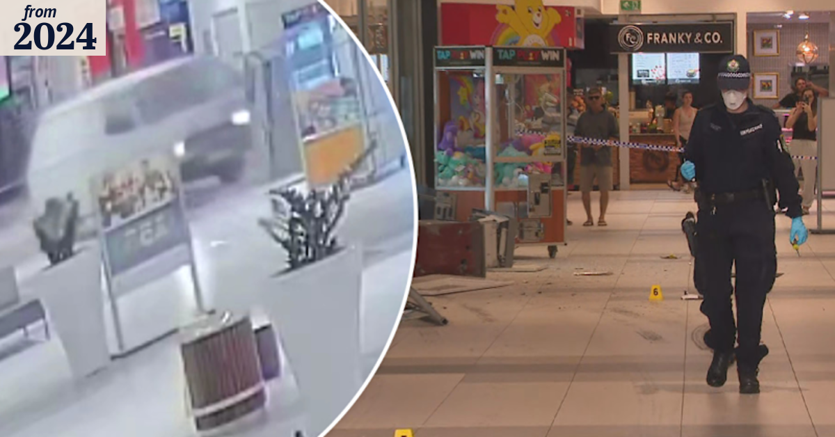 Search for four men after ATM ram raid