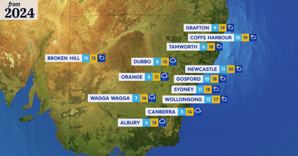 National weather forecast for Monday July 8