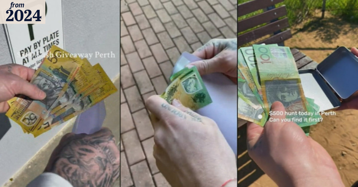 Cash phantom hiding hundreds of dollars around Perth