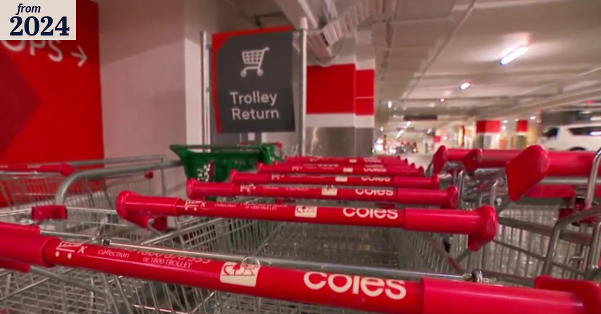 Coles trolley collector critical after hitting head