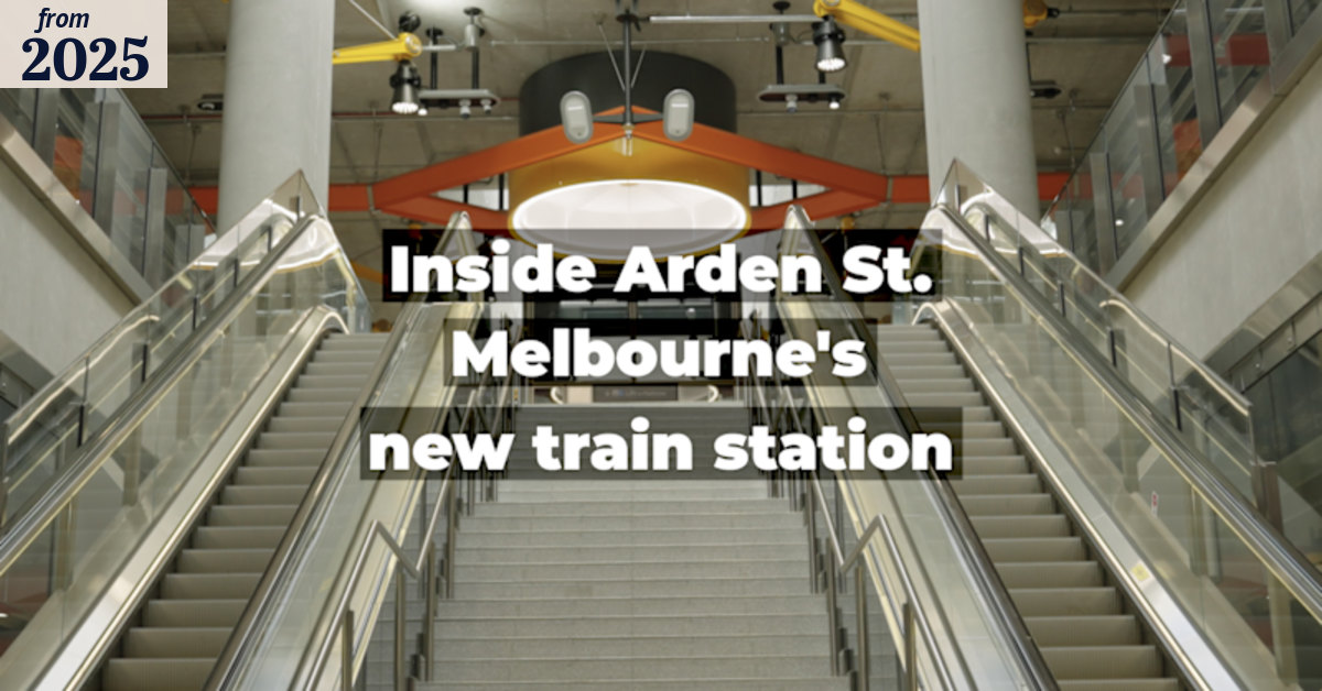 Inside Arden St, Melbourne's newest train station