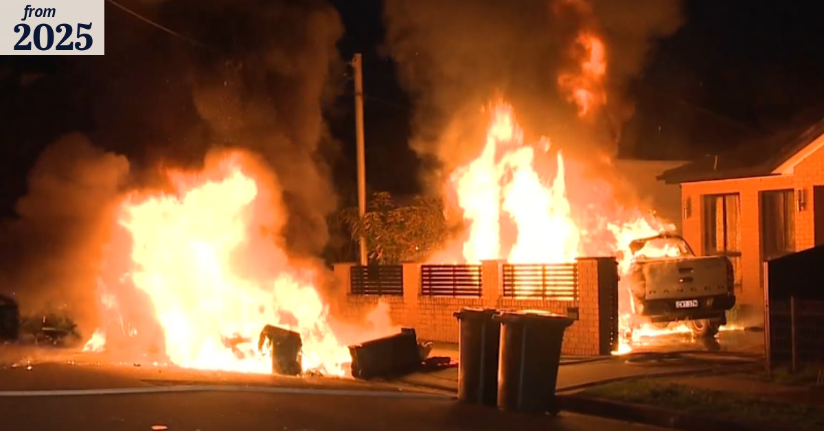 Arsonists on the run after two cars set on fire in Sydney
