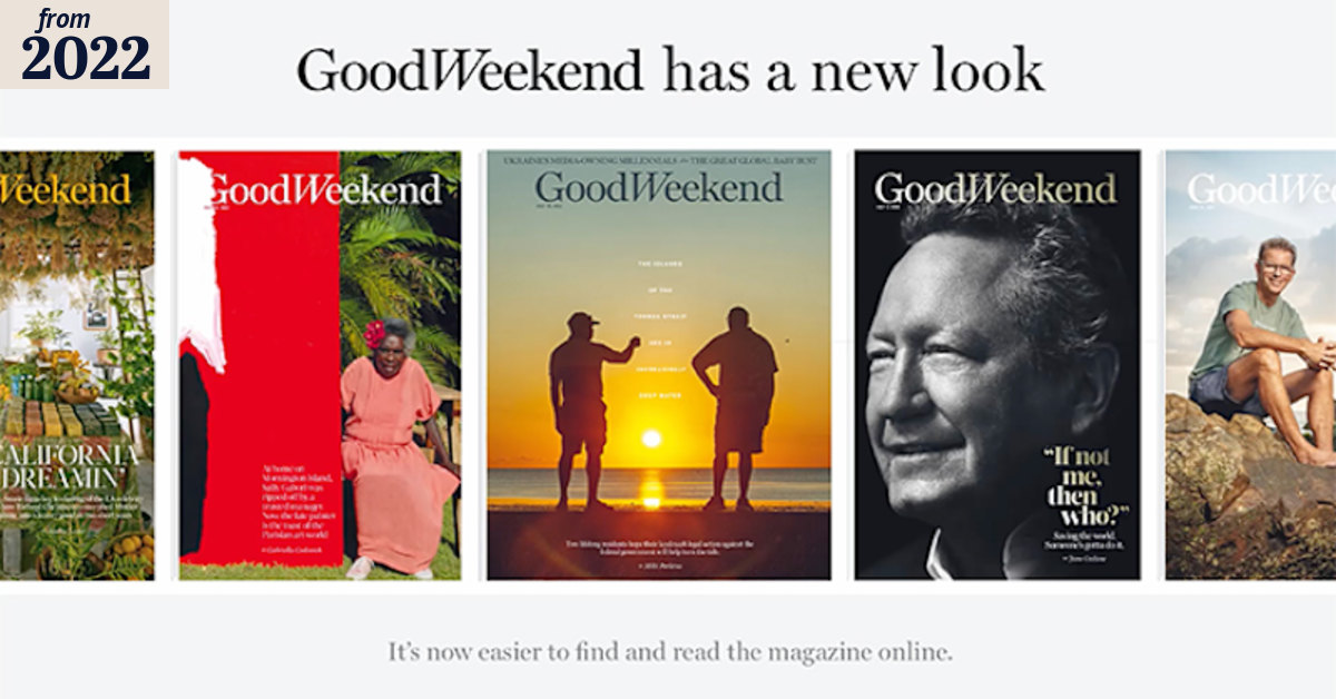 An easier way to read Good Weekend magazine online